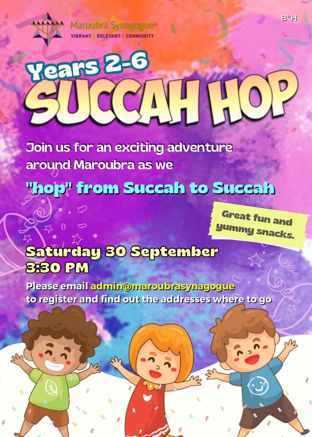 Years 2-6 SUCCAH HOP - Maroubra Synagogue