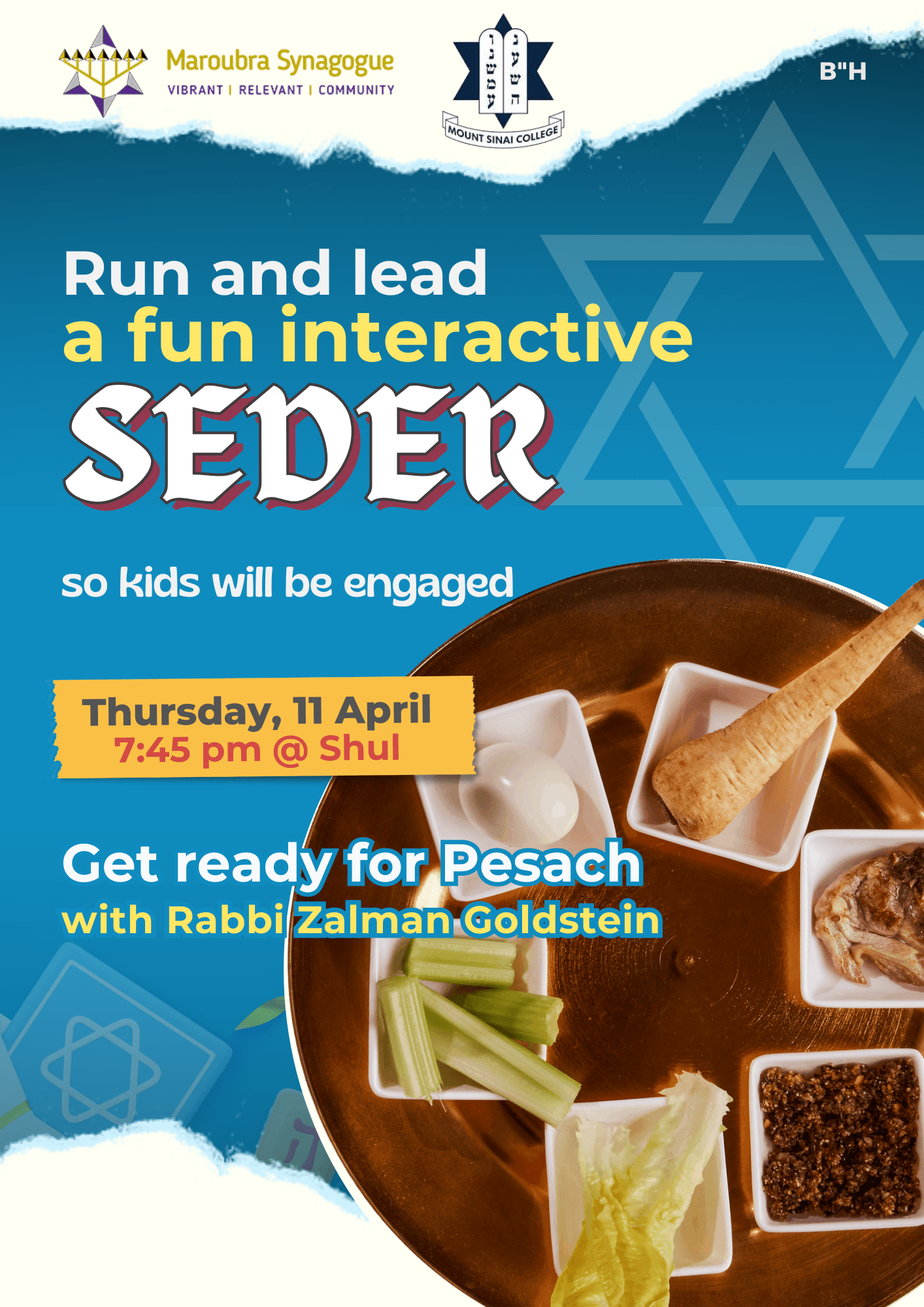 Run and lead a fun interactive SEDER so kids will be engaged - Maroubra ...
